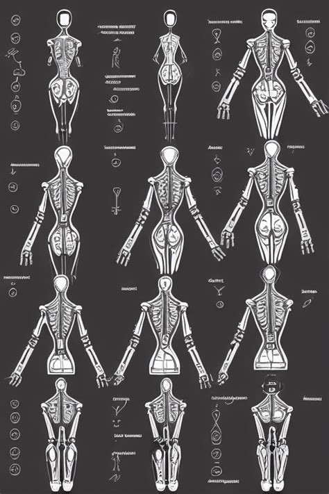 Anatomy Of A Female Robot Graphic · Creative Fabrica