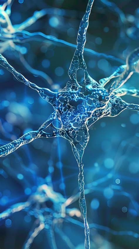 Abstract Neural Network Depicting Complex Synaptic Connections Concept