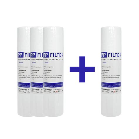 31 Ft Pp 250 5 Pp 마이크로필터 Pp 언더세드 침전필터 250mm 5um 4개 1년세트 10인치 언더싱크