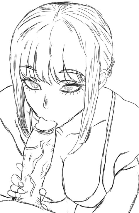 Rule 34 7d4c Love Train Blowjob Chainsaw Man Looking At Viewer Makima