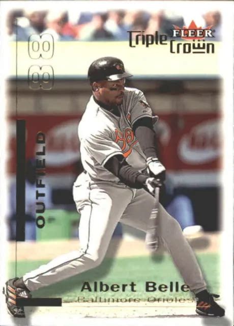 Carte De Baseball 2001 Fleer Triple Crown Baltimore Orioles 52 Albert