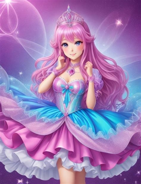 Premium Ai Image Vibrant Magic Princess Tiara Background