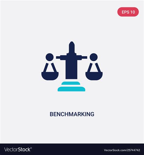 Two Color Benchmarking Icon From Human Resources Vector Image