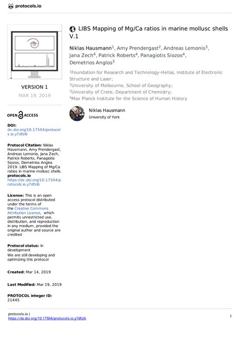 Pdf Libs Mapping Of Mg Ca Ratios In Marine Mollusc Shells V1