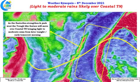 Light To Moderate Rains Likely Over Coastal Tn Chennairains Comk