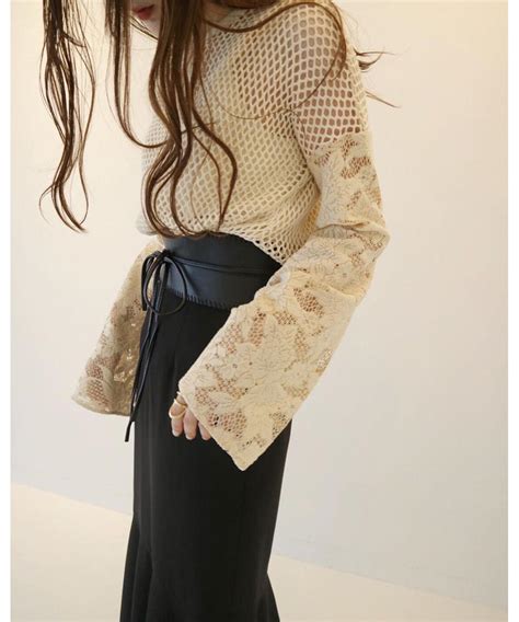 31％割引ブラウン系free Size本物の Acka Original Flare Sleeve Ami Tops トップス ニット