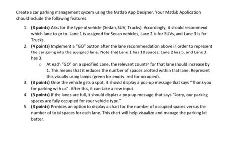 Create A Car Parking Management System Using The Chegg