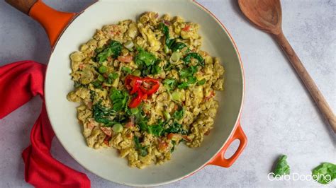 Keto Curried Scrambled Eggs Carb Dodging