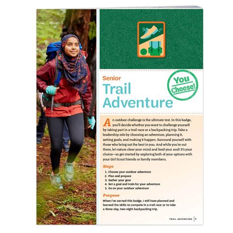 Senior Trail Adventure Badge Requirements Girl Scout Shop