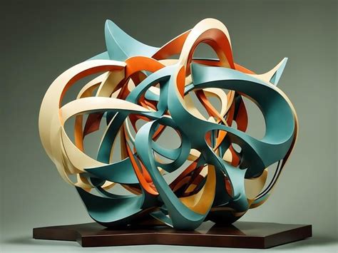 Premium Ai Image An Abstract Culpture Made Of Interlocking Abstract