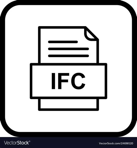 Ifc File Document Icon Royalty Free Vector Image