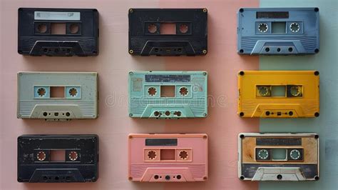 Retro Analog Music Vintage Cassette And Stereo Equipment In A