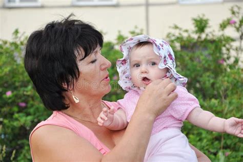 Girl With Granny Stock Image Image Of Park Disaffected 39524599