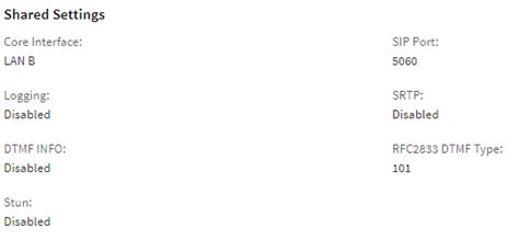 Hosted Sip Configuration