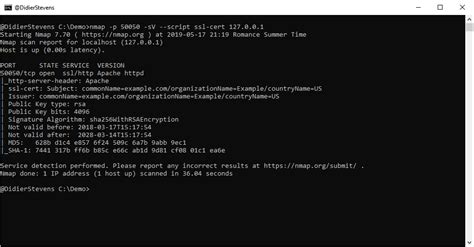 Quickpost Retrieving An Ssl Certificate With Nmap Didier Stevens