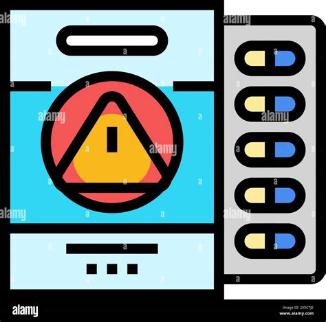 Side Effects Medicines Pharmacy Color Icon Vector Illustration Stock