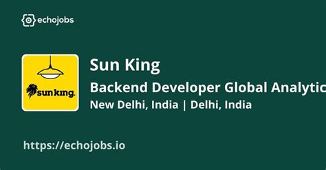 Sun King Is Hiring Backend Developer Global Analytics And Technology
