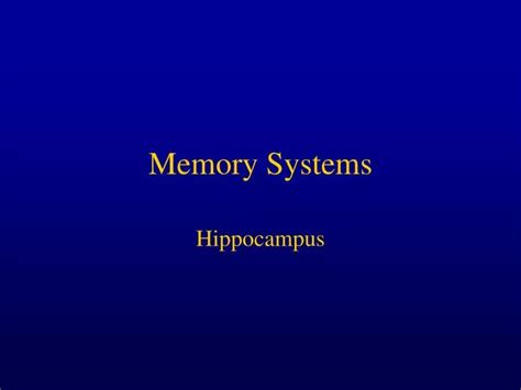 PPT Memory Systems PowerPoint Presentation Free Download ID 5462828