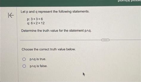 Solved K Let P And Q Represent The Following Statements P
