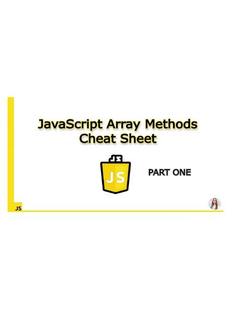 Javascript Array Methods Pdf