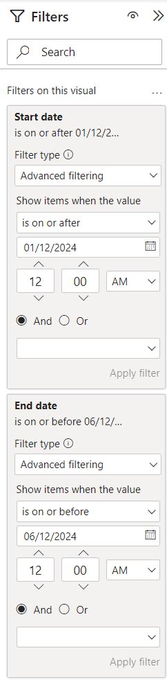 Dax How To Apply A Filter Between Two Date Column In Powerbi Stack Overflow