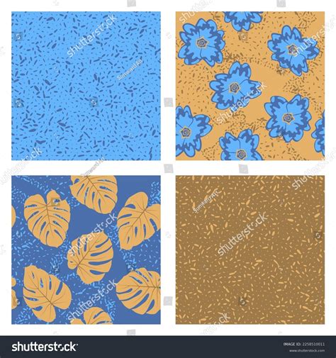 Noisy Texture Floral Seamless Pattern Vector Stock Vector Royalty Free