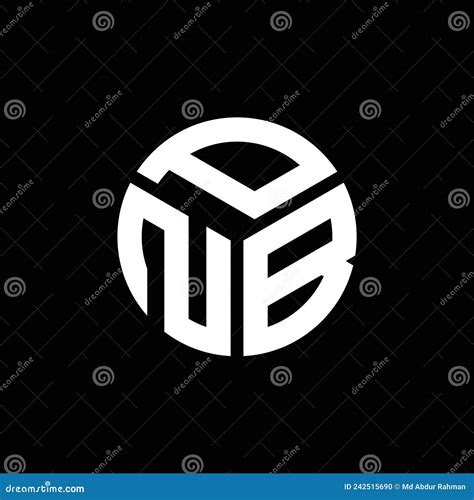 Pnb Letter Logo Design On Black Background Pnb Creative Initials