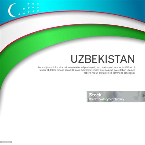 추상적 인 우즈베키스탄 깃발을 흔들고 있습니다 국립 우즈베키스탄 포스터 애국적인 휴가 카드 디자인을위한 창조적 인 배경 주 우즈베키스탄 애국 커버 전단지 종이 컷 스타일