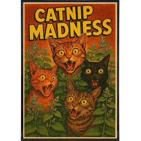 Catnip Madness Poster Print The Original Underground