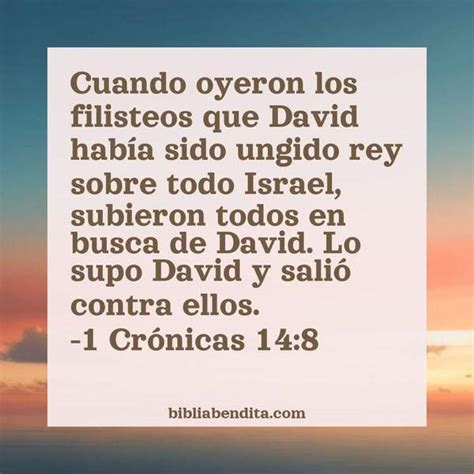 Explicación Crónicas Cuando oyeron los filisteos que David había sido ungido rey sobre