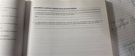 ASSIGNMENT CRITICAL THINKING SOLVE AN OFFICE Chegg
