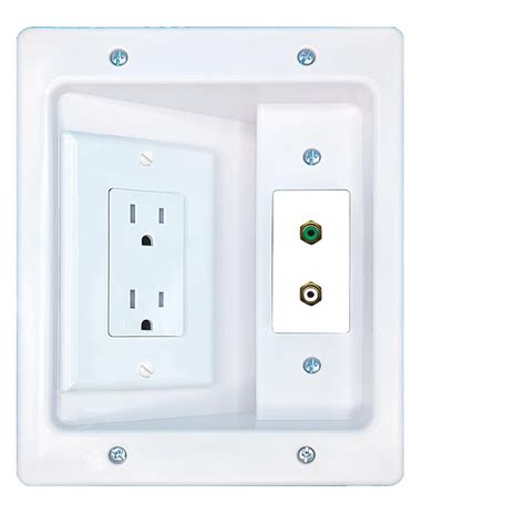 Riteav Rca Green Rca White Recessed Wall Plate Cable Concealer Managem