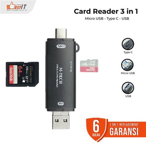 Promo USB Card Reader Type C Micro USB In TF SD Card OTG Jakarta Pusat Best Elektronik