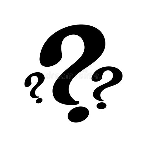 Sketch Style Question Marks Hand Drawn Vector Illustration Stock Vector