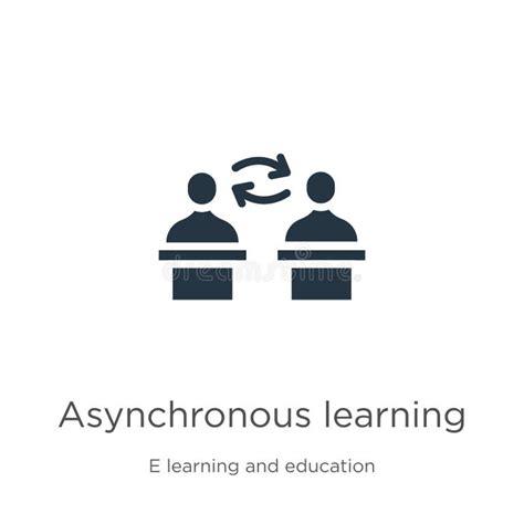 Asynchronous Learning Icon Vector Trendy Flat Asynchronous Learning