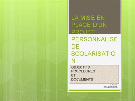 La Mise En Place Dun Projet Personnalise De