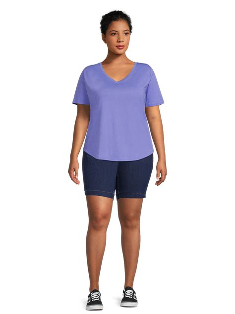 Just My Size Womens Plus Size 2 Pocket Pull On Shorts