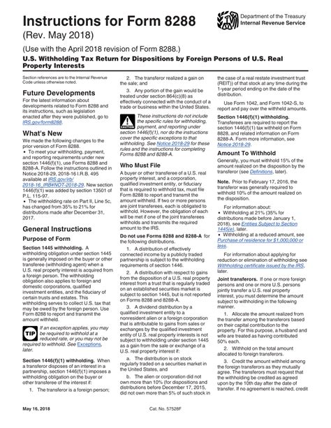 Form 8288 Fillable Printable Forms Free Online