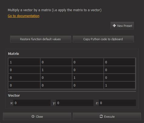 Function Geommultiplymatrixvector