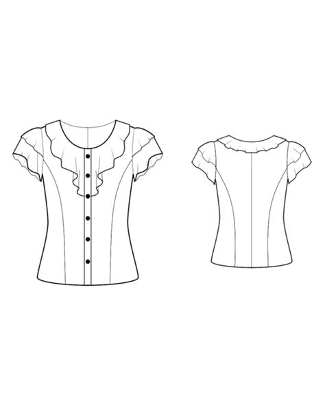 Ruffle Blouse Sewing Pattern At Marvin Bruner Blog