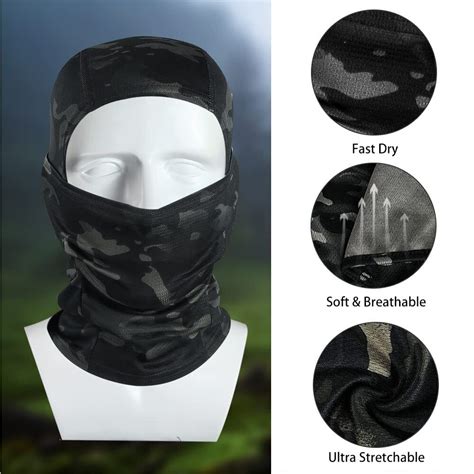 Military Camo Face Mask Balaclava Uv Protection Sun Hood Tactical