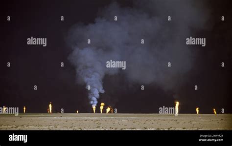 First Gulf War 17th March 1991 Boiling Flames And Smoke Billow From