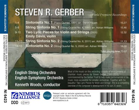 Music Of Steven R Gerber Kenneth Woods Conductor