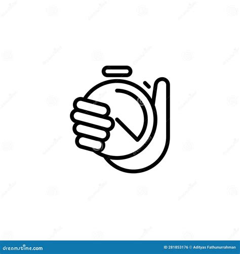 Tracking Time With A Hand Stopwatch For Efficiency Stock Vector Illustration Of Limit Watch