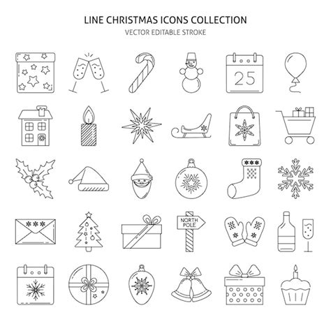 Premium Vector Christmas Icons Set