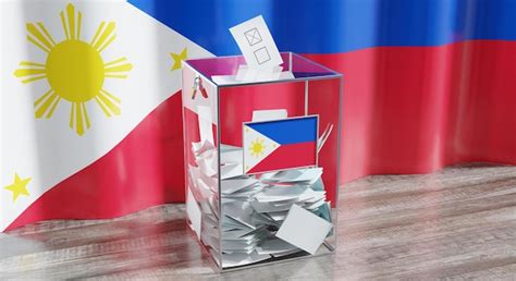 Premium Photo Philippines Ballot Box Voting Election Concept 3d