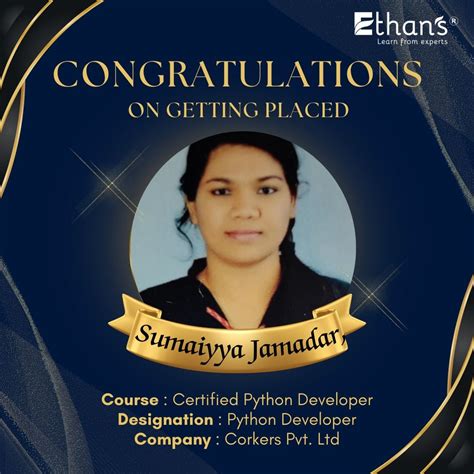 Ethans Tech Solution Llp Pune Noida On Linkedin Ethanstech Pythondeveloper Successstory