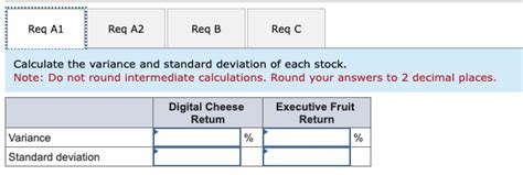 Solved Here Are The Returns On Two Stocks Calculate The Chegg