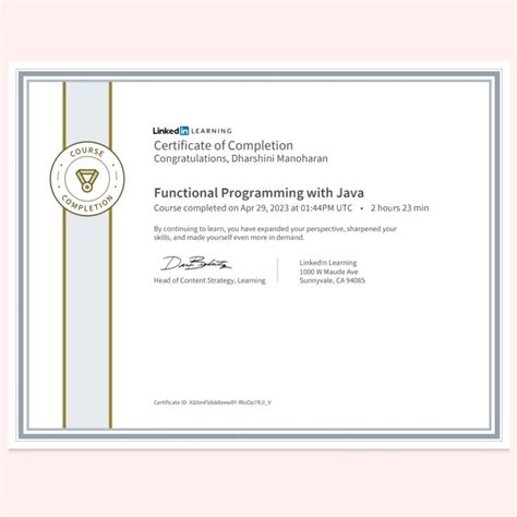 Dharshini Manoharan On Linkedin Hi All I Have Completed A Course In Functional Programming