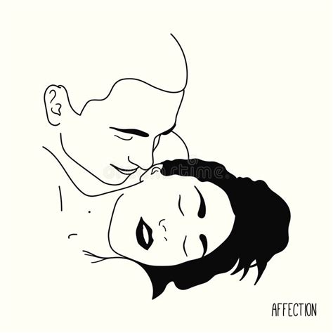 Couple In Love Romantic Lovers Portrait Stock Vector Illustration Of